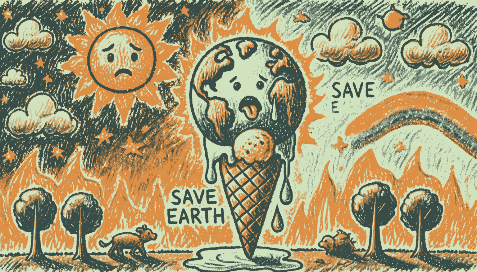 Top 10 Creative Easy Global Warming Drawings For Kids: Easy and Colorful