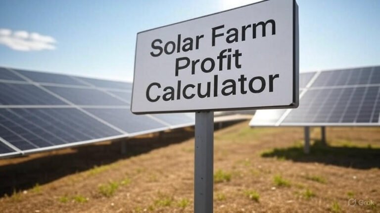 Solar Farm Profit Calculator: Estimate Your Investment Returns